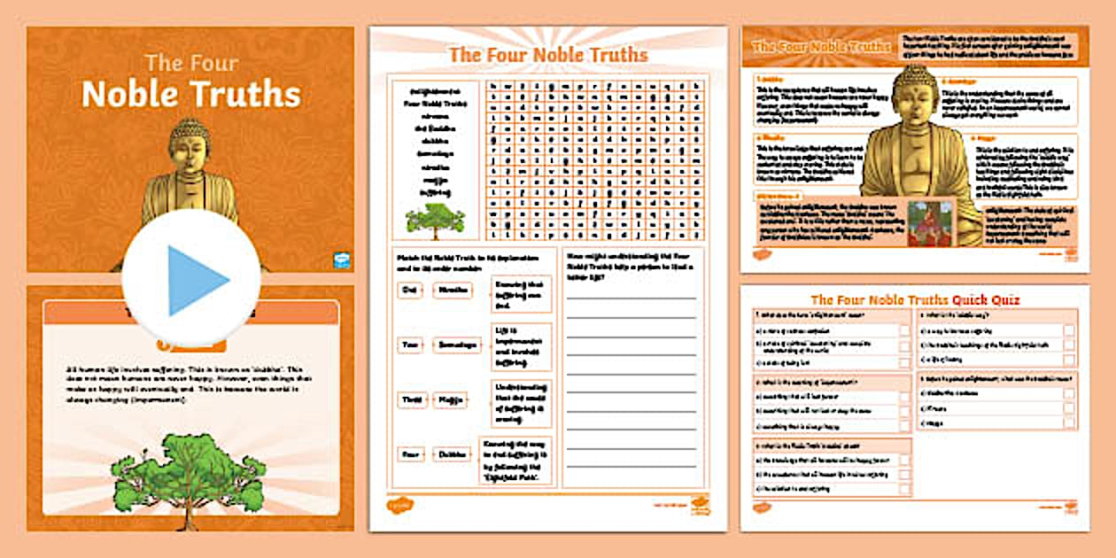 KS2 The Four Noble Truths Teaching Pack (teacher made)