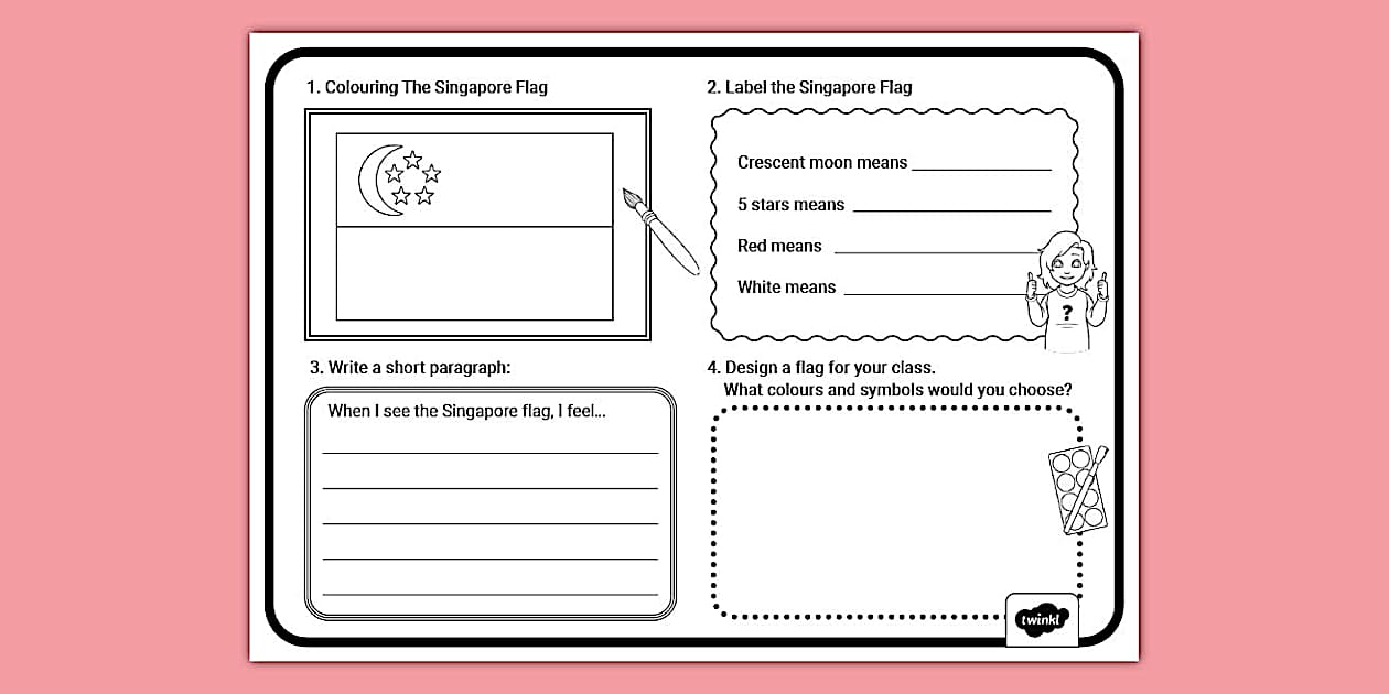 Singapore Flag Activity Sheet