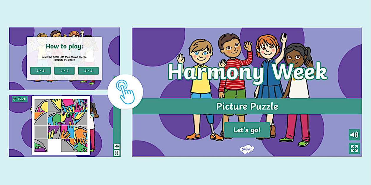 Harmony Week Interactive Picture Slider Puzzle - Twinkl