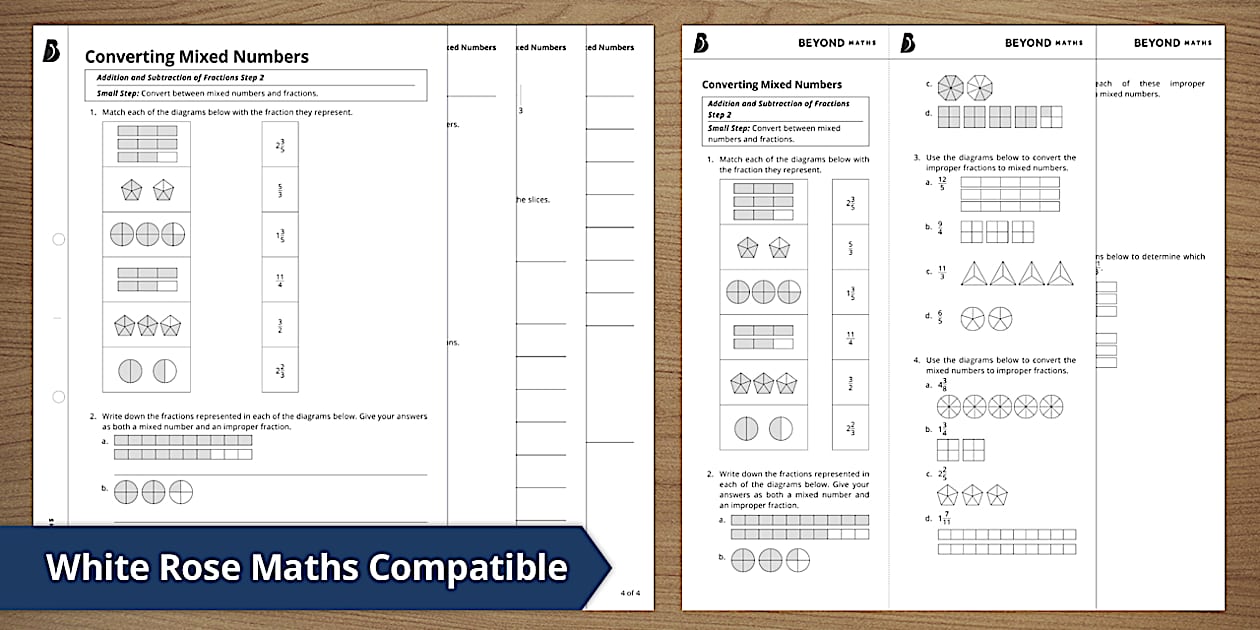 👉 Converting Mixed Numbers (teacher made) - Twinkl