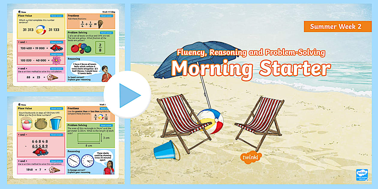 Year 5 Maths Summer Morning Starter PowerPoint 2 - Twinkl