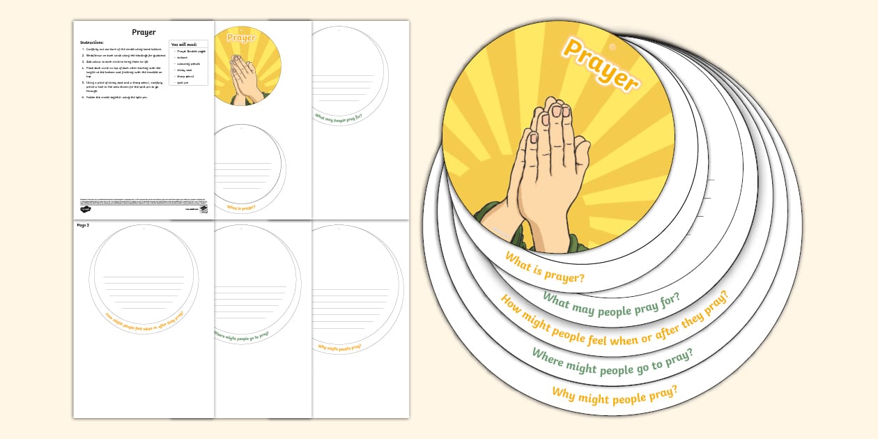 Prayer Circles Booklet Template (teacher made) - Twinkl