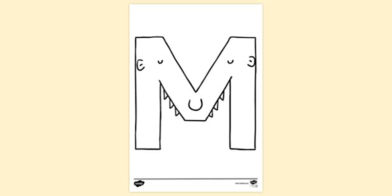 Letter M Colouring Page | Colouring | Colouring Sheets