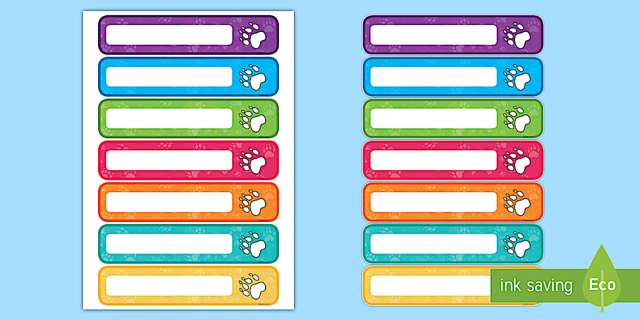 Editable Dog Themed Tray Labels (teacher made) - Twinkl