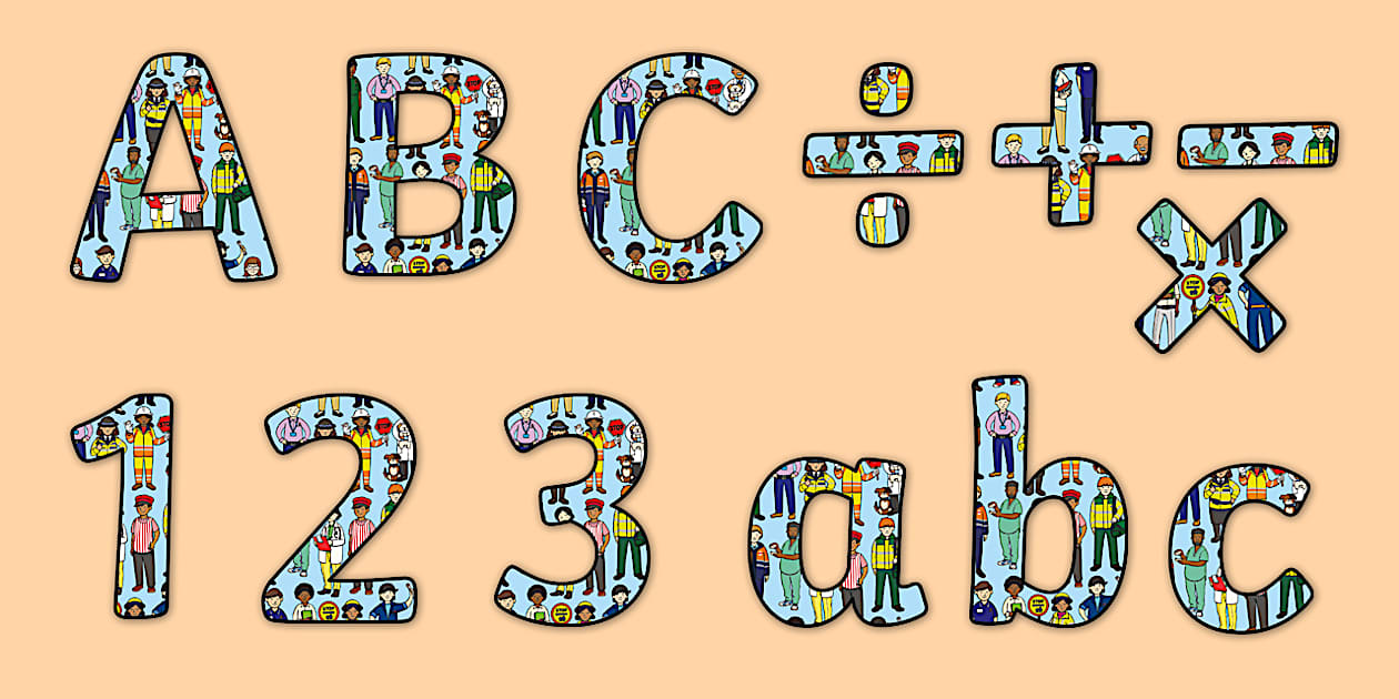 People Who Help Us Themed Display Lettering (teacher made)