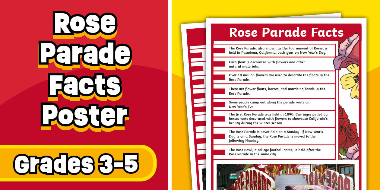 Rose Parade Facts Poster (ティーチャーメイド)