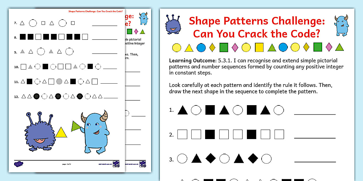 Shape Patterns Challenge: Can You Crack the Code? - Twinkl