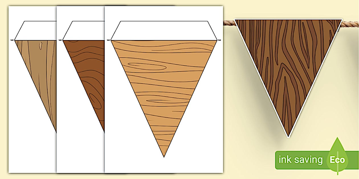 Wooden Bunting | Personalised Bunting Decoration | Twinkl