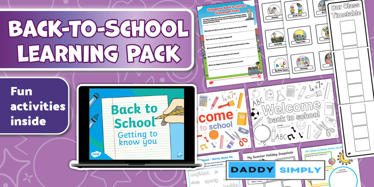 Twinkl x Daddy Simply: Fun Back-to-School Learning Pack