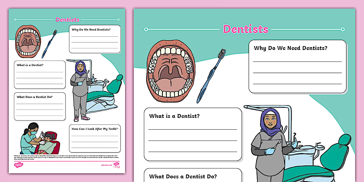 Dentist Fact File Template (teacher made) - Twinkl