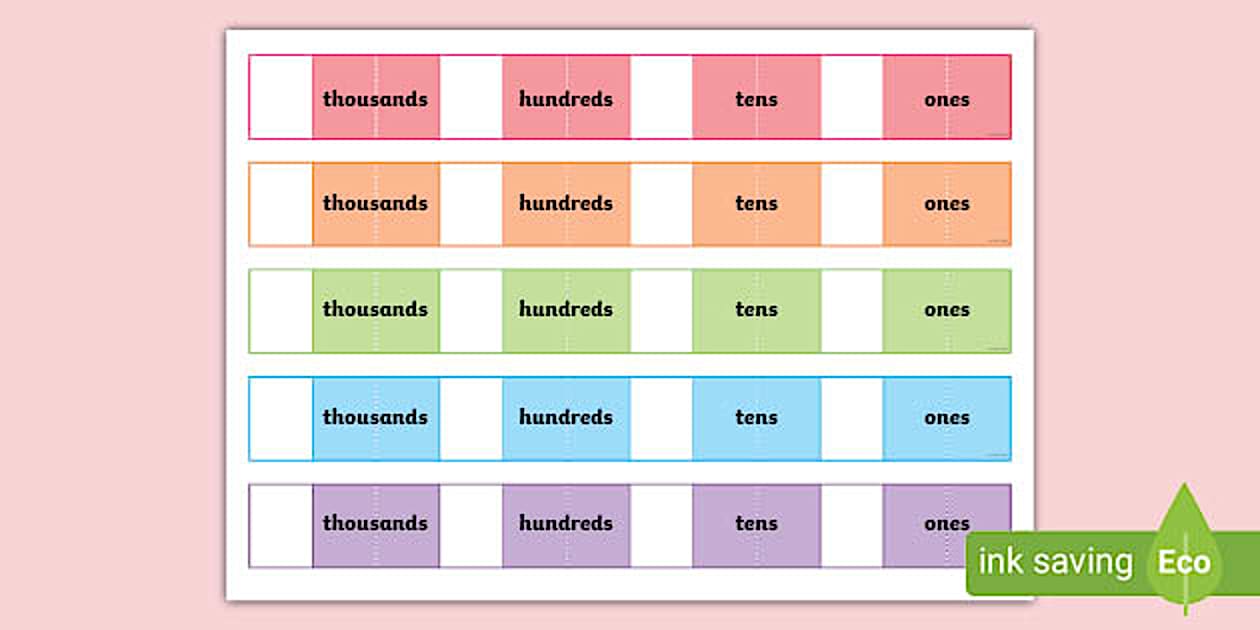 Place Value Number Expander Template (teacher made) - Twinkl