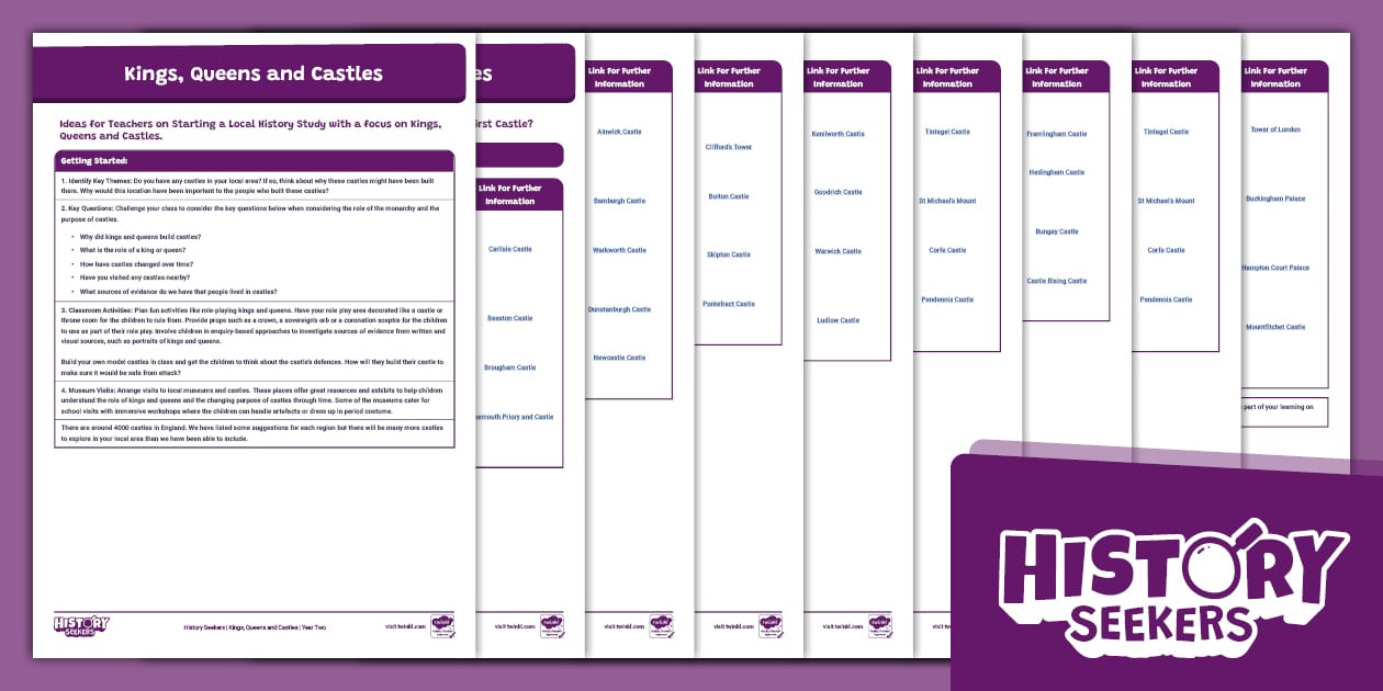 KS1 Kings, Queens and Castles Local History Guidance