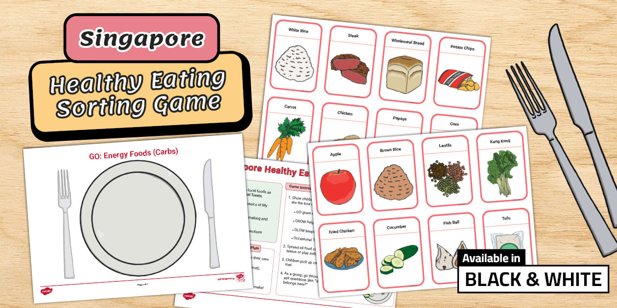 healthy eating sorting game for Singapore diet