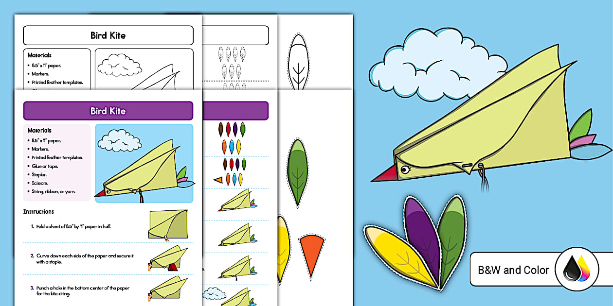 Bird Kite Craft (Teacher-Made) - Twinkl