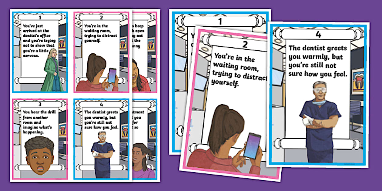 At the Dentist Freeze Frame Drama Flashcards (teacher made)