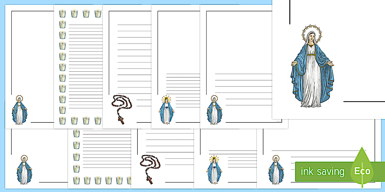 Our Lady of Lourdes Page Border Pack - Twinkl