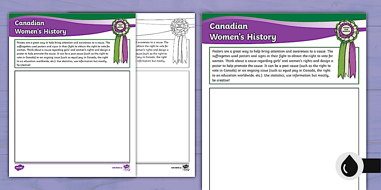 Canadian Women's History Month Poster Design (teacher made)