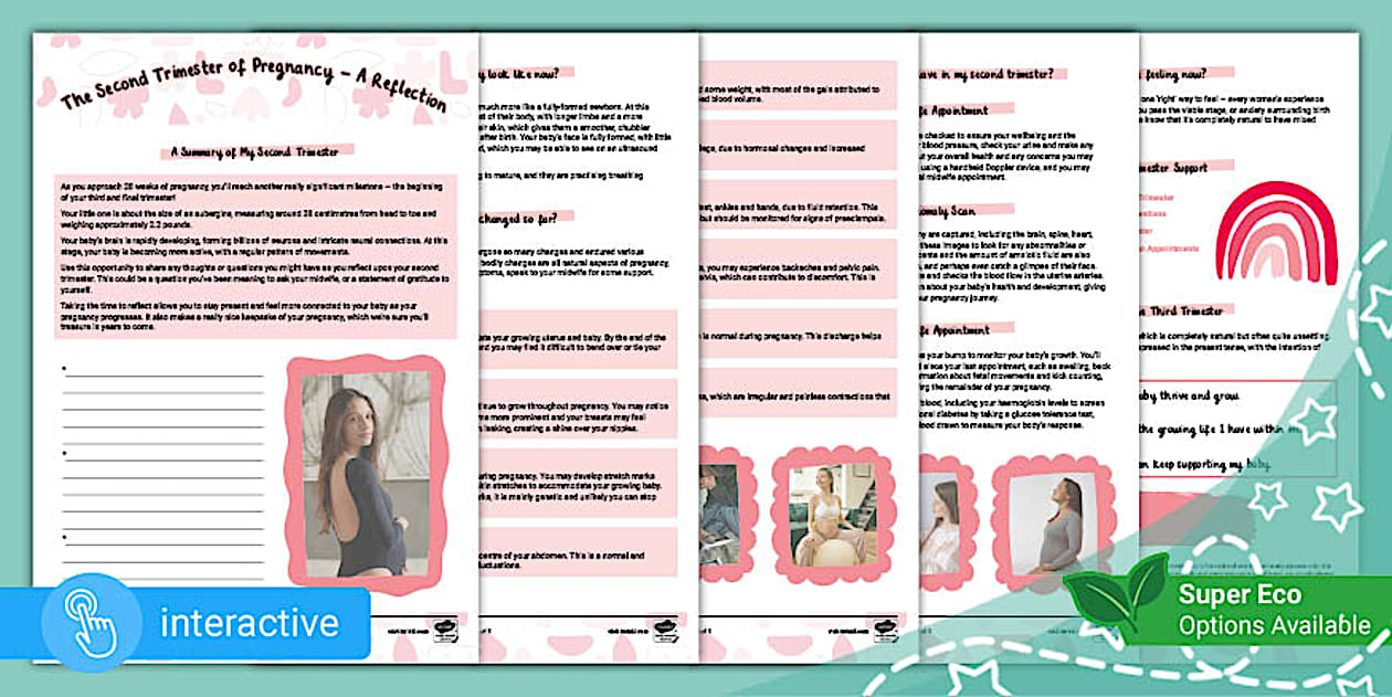 FREE! - Pregnancy - Second Trimester Reflection - Twinkl