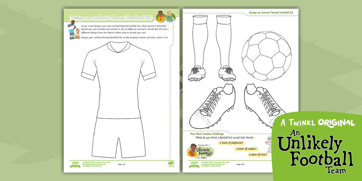 Design an Animal-Themed Football Kit Activity - Twinkl