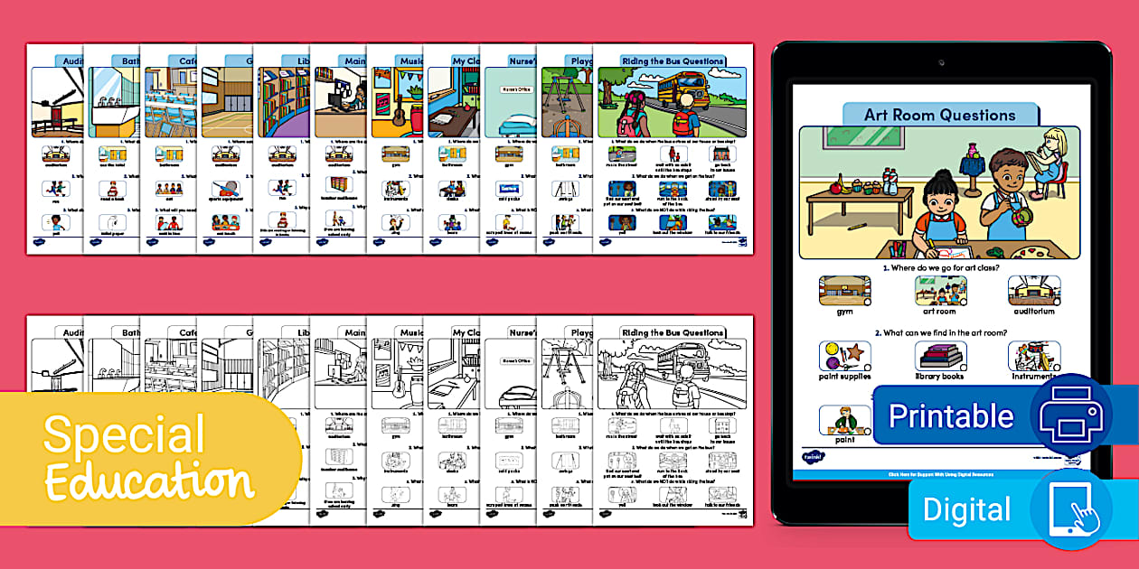 Life Skills: School Comprehension for Special Education Pack