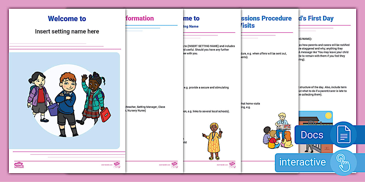 EYFS Transition Information Booklet for New Starters