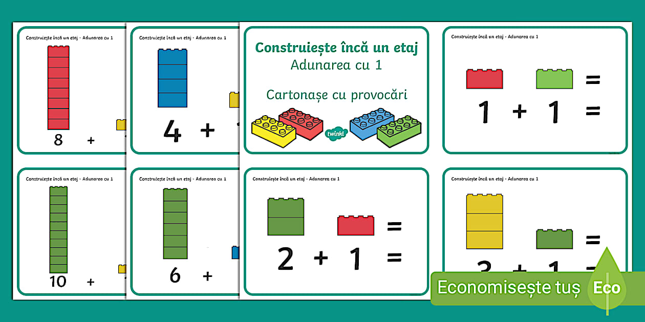Adunarea cu 1 – Cartonașe cu provocări - Twinkl