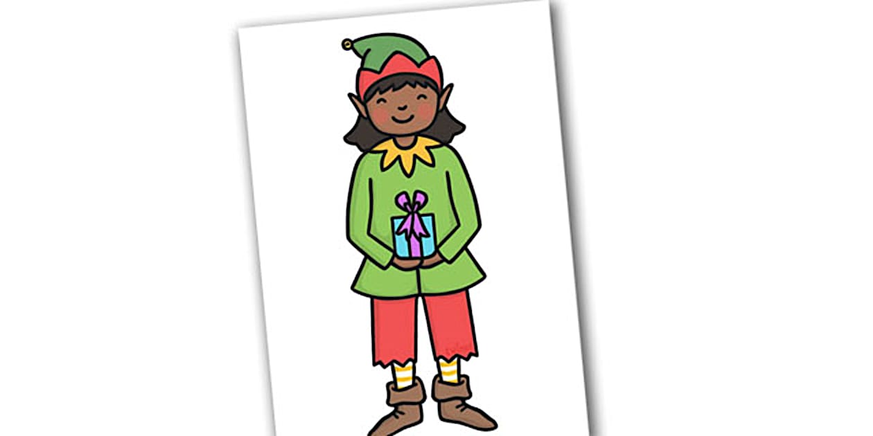 Christmas A4 Editable Girl Elf