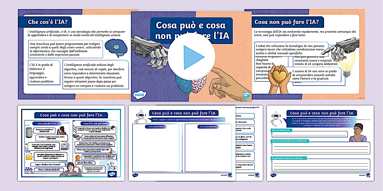 Pacco lezione - Cosa può e non può fare l'IA - Twinkl
