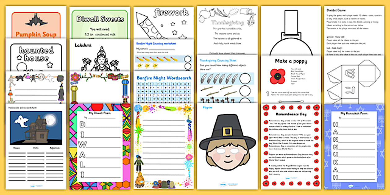 Autumn Term Festivals and Celebrations Activity Pack