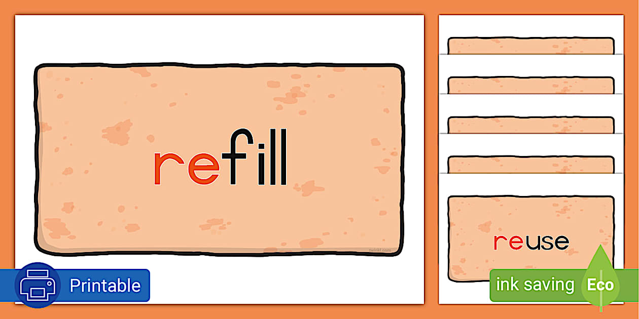 Re- Words | Prefix Re- Word Wall (teacher made) - Twinkl