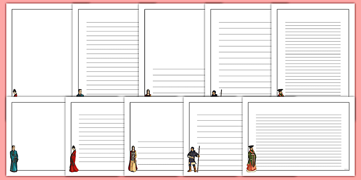 Editable The Shang Dynasty Page Borders (teacher made)