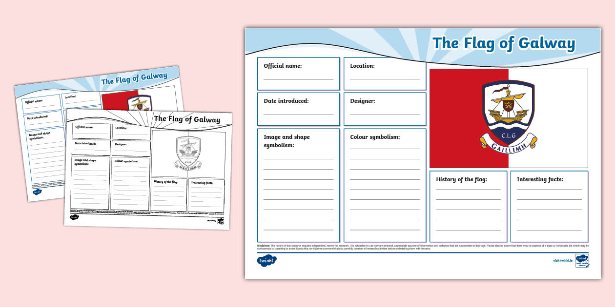 Galway Flag Fact File Template - Twinkl Writing - Twinkl