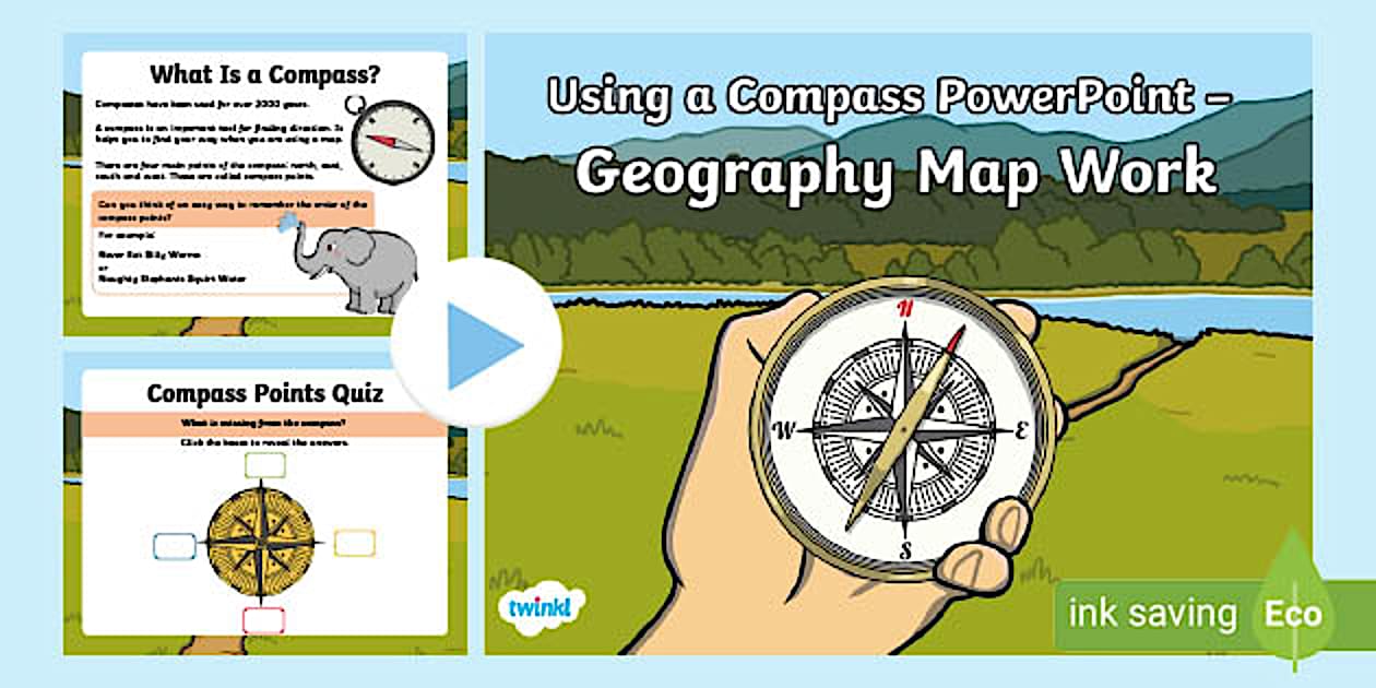 How To Use A Compass PowerPoint | Map Skills (teacher made)