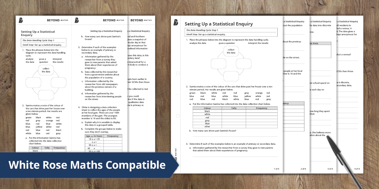 👉 Setting Up a Statistical Enquiry (teacher made)
