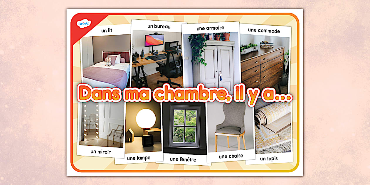 Affiche : Ma chambre (teacher made) - Twinkl