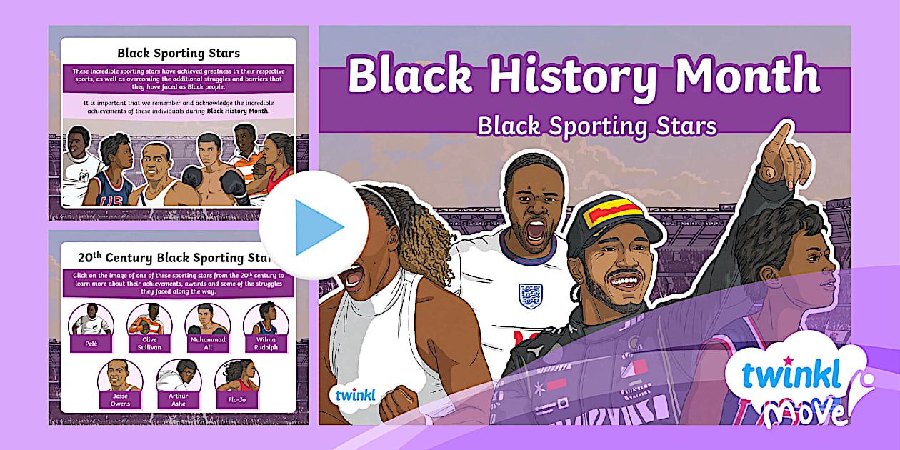Black History Month Sporting Stars - KS2 PowerPoint - Twinkl
