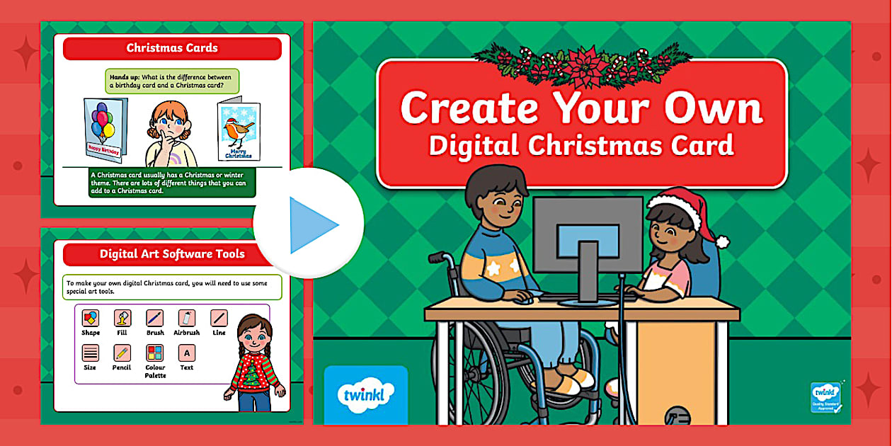 Create Your Own Digital Christmas Card - Twinkl UK - Twinkl