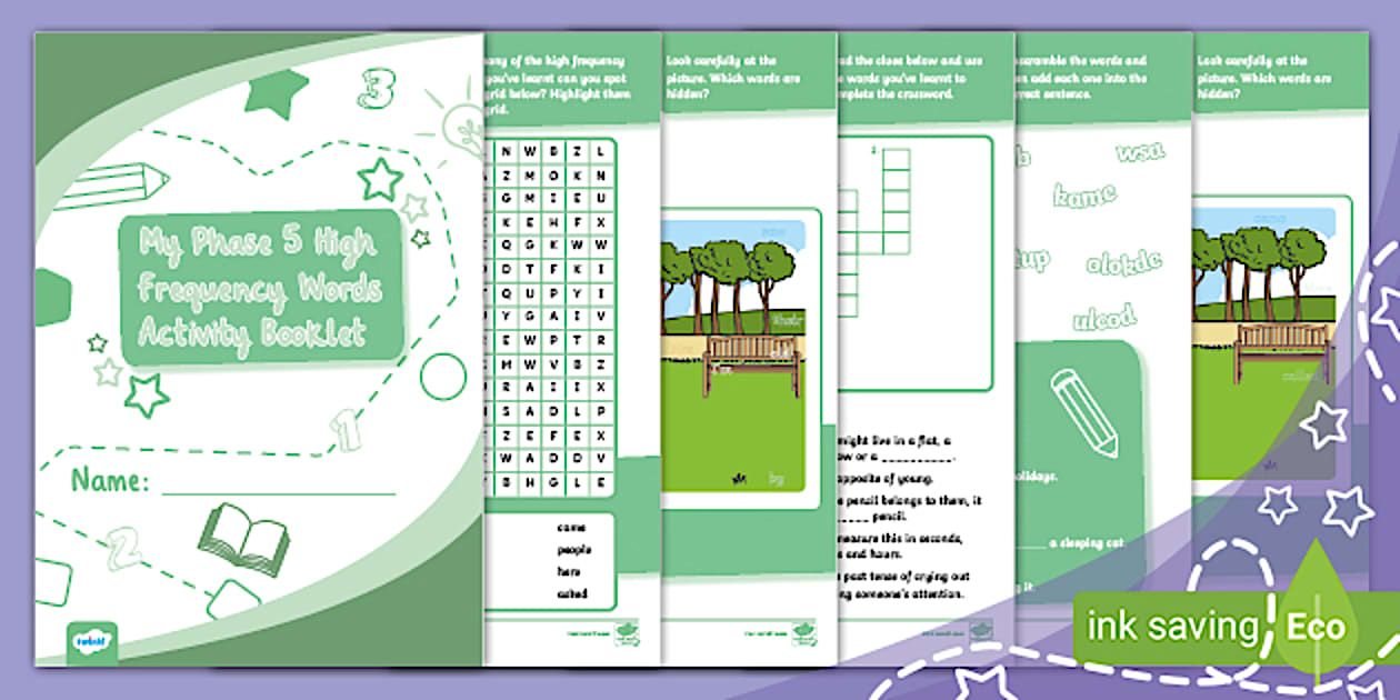 My Phase 5 High Frequency Words Activity Booklet (Ages 5 - 6)