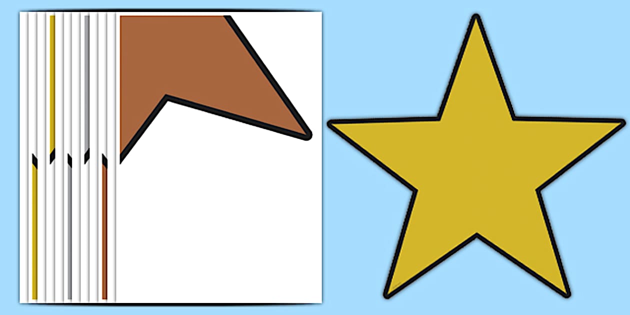 👉 Large Bronze Silver Gold Star Cutouts