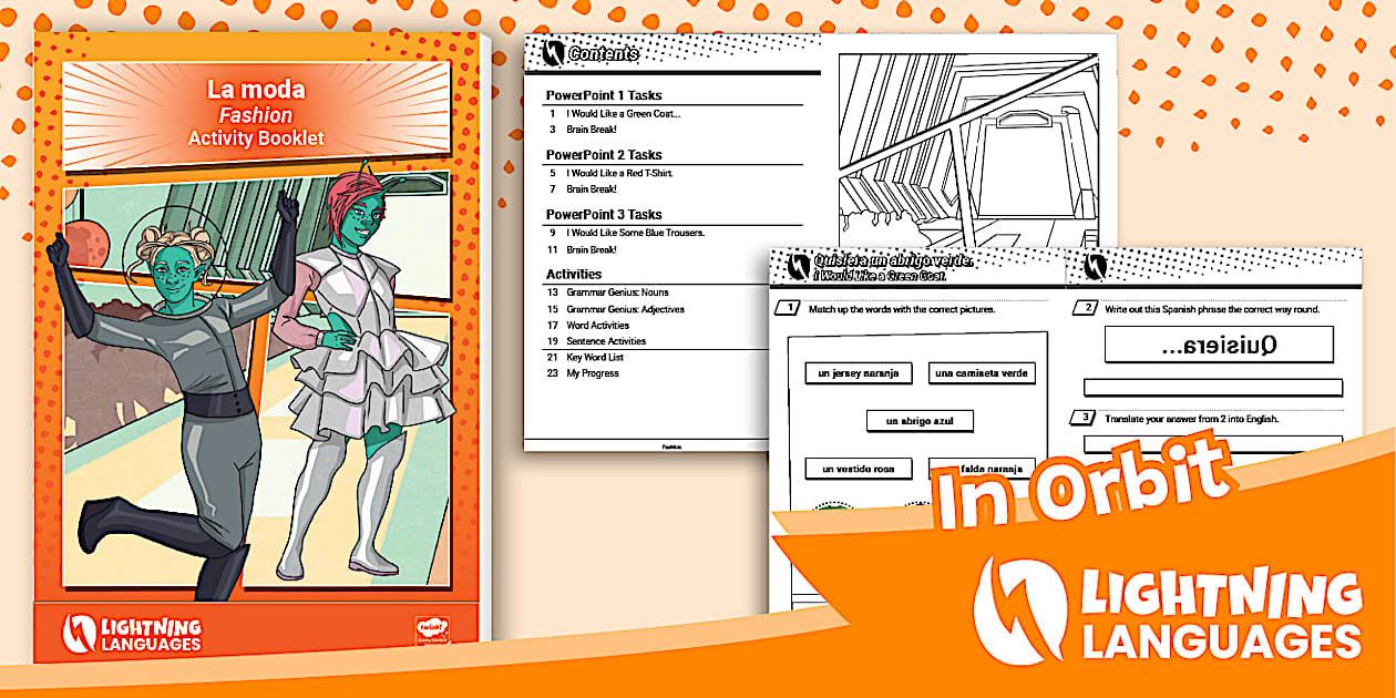 👉 Spanish In Orbit Fashion Activity Booklet - Twinkl