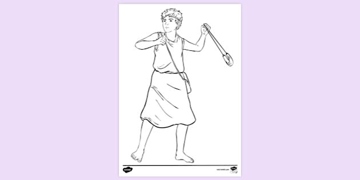 David Colouring Page - Bible Colouring Sheets (teacher made)