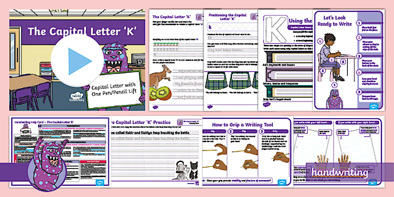 Twinkl Handwriting: The Capital Letter 'K' EYFS/KS1 Activity Pack