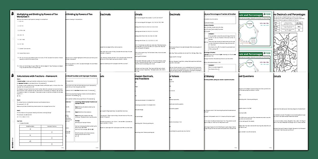 👉 Essential Skills Maths Number Revision Pack: FDP