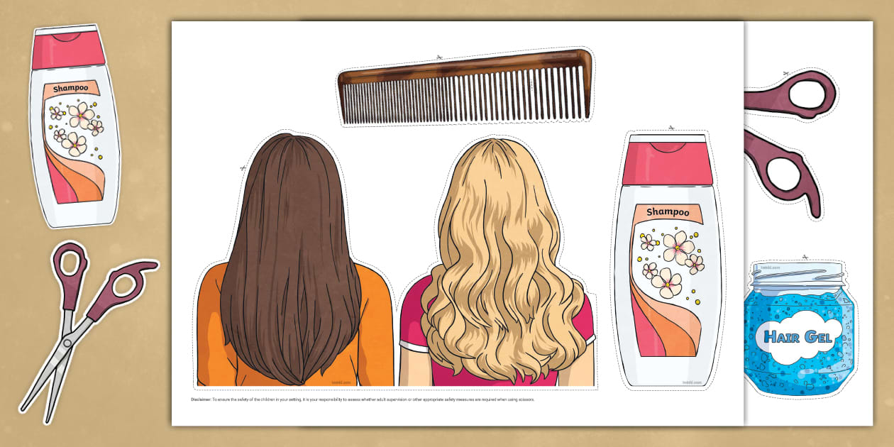 Hairdressing Display Cut-Outs (teacher made) - Twinkl