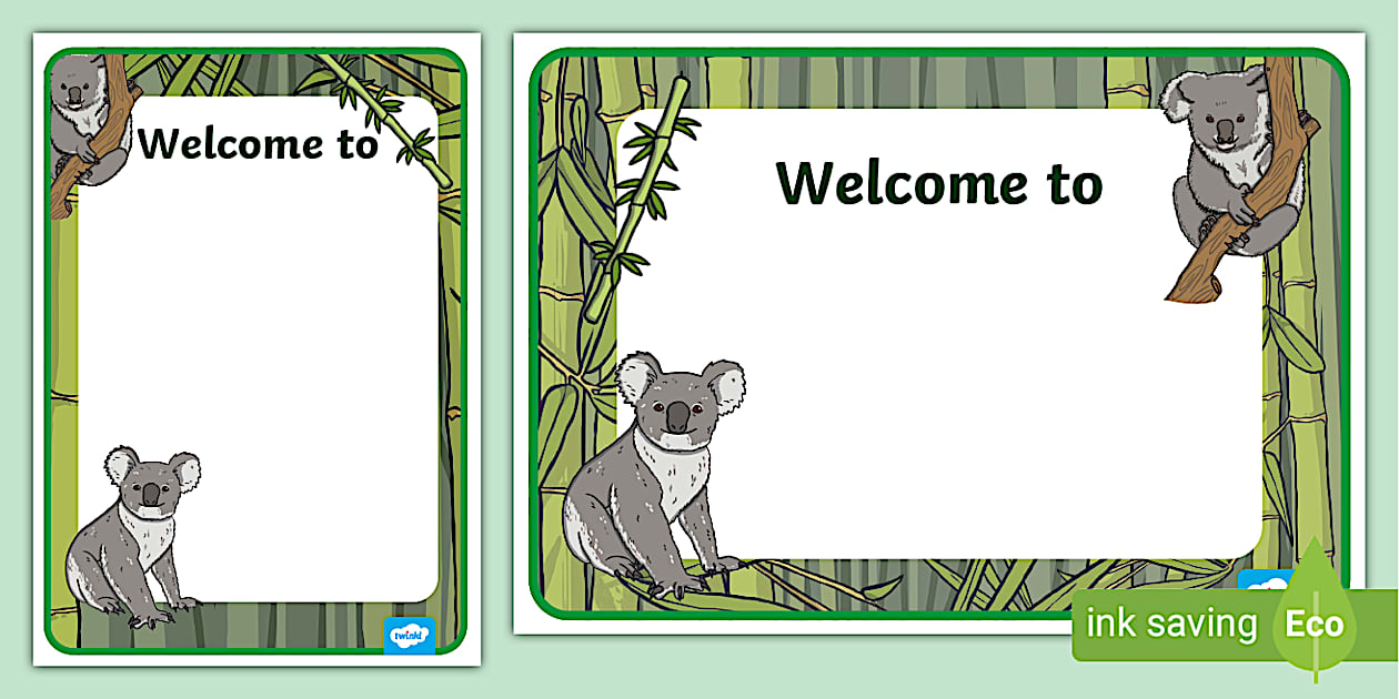Editable Koala-Themed Class Sign - Twinkl