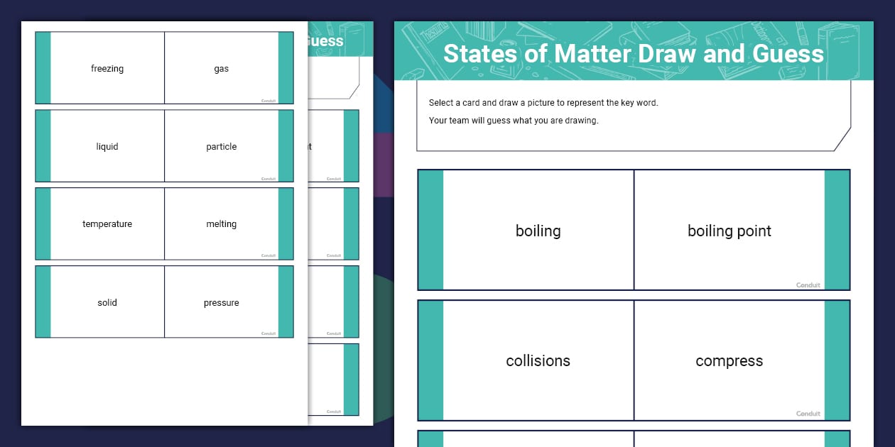 States of Matter Draw and Guess (teacher made) - Twinkl