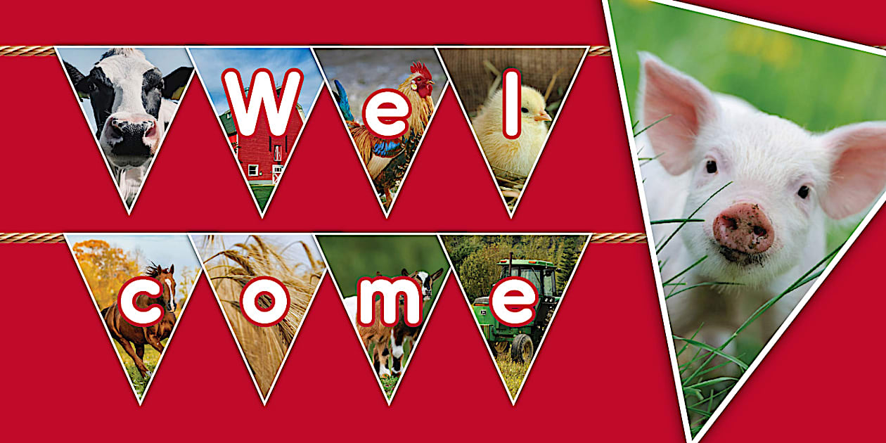 Farm Animal Bunting for PreK Classrooms | Twinkl USA