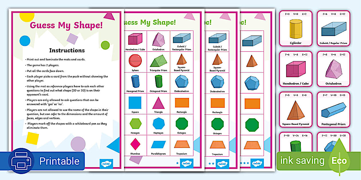 3D Shape Game - Guess The Shape - Twinkl South Africa