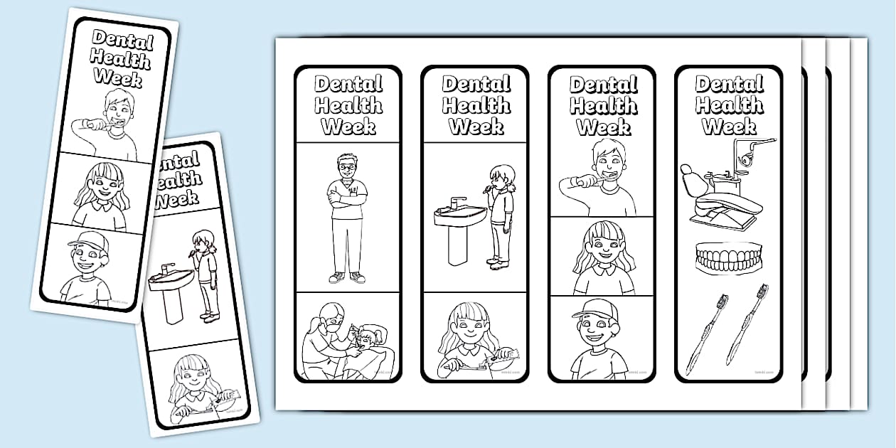 Dental Health Week Bookmarks (teacher made) - Twinkl