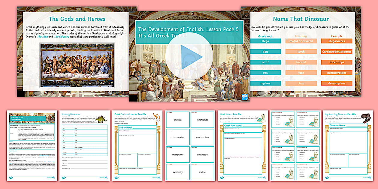 History of English Lesson 6: It's All Greek to Me! - Twinkl